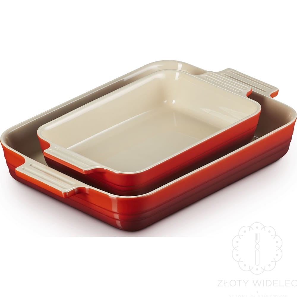 Le Creuset - Heritage zestaw dwóch form do pieczenia 32 cm. 26 cm ...